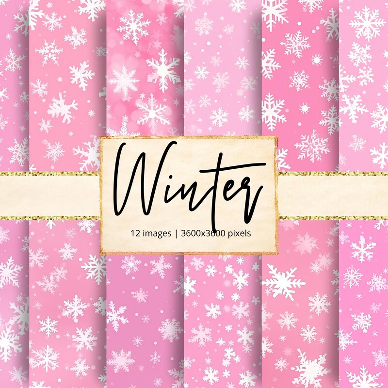 Pink Snowflake Wallpaper - Etsy