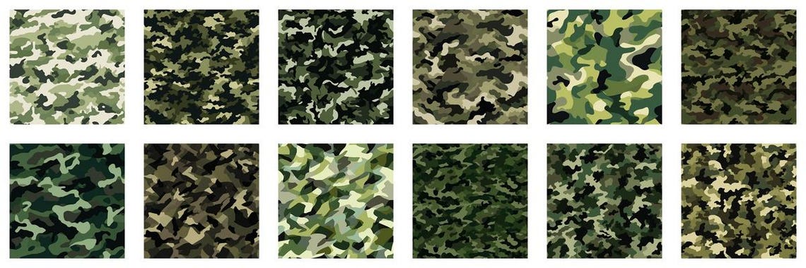 Camo Digital Paper, Camouflage, Army, Military, Tactical, Jungle ...