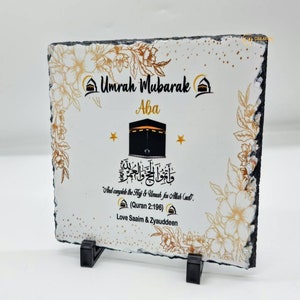 Personalized Umrah Mubarak Slate & Mug Set: Islamic Pilgrimage Gift ...