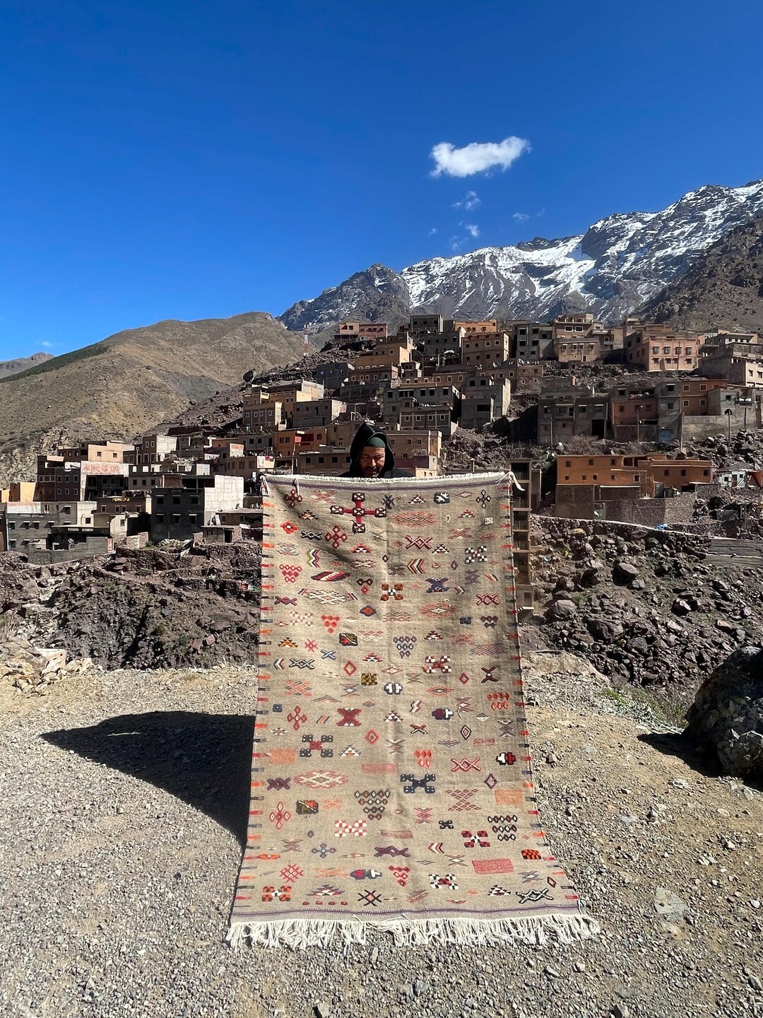 Authentic Moroccan Berber Kilim Rug – Picasso Taznakht T63. Handmade ...