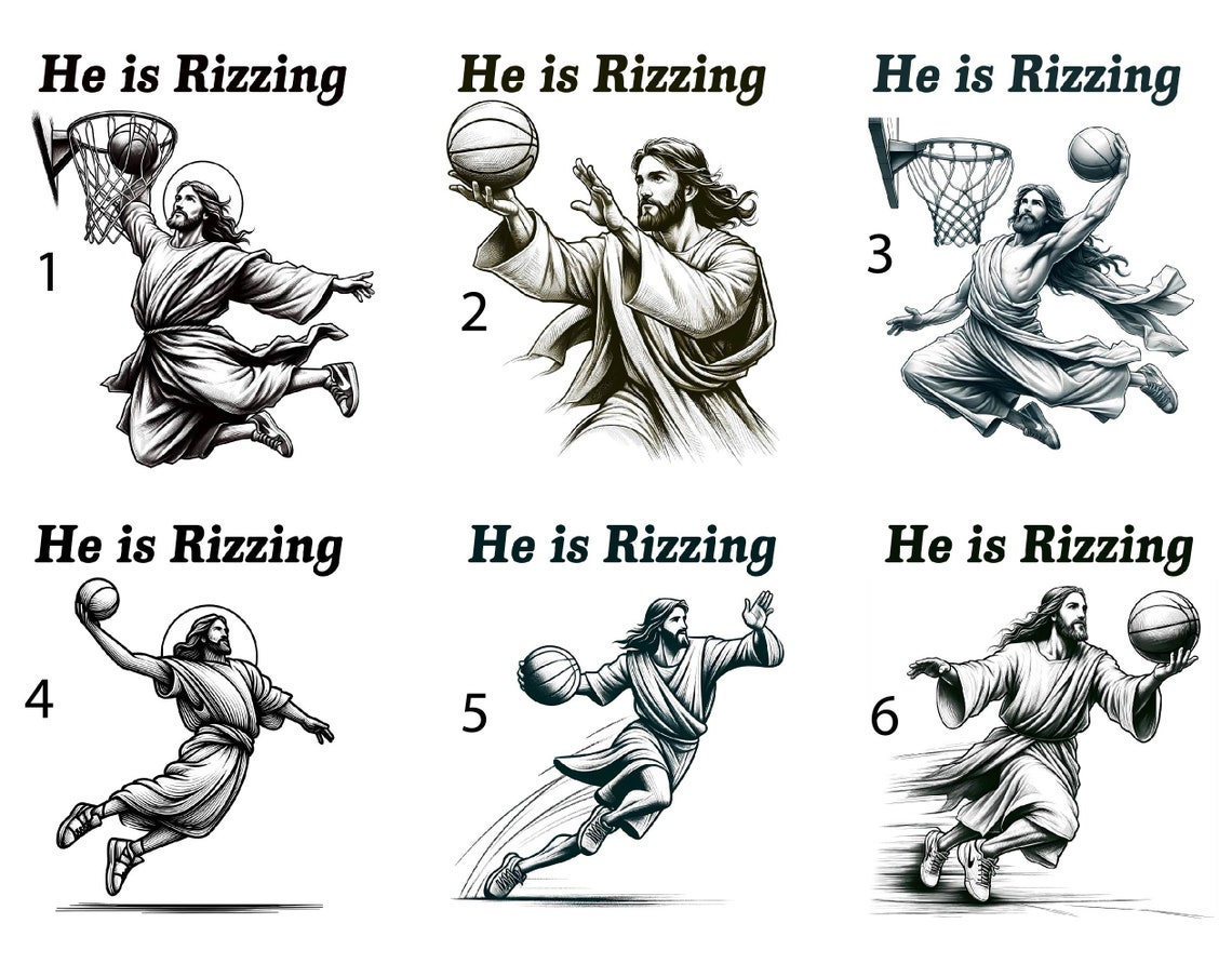 He is Rizzing Basketball Tee: Hilarious Easter Christian Shirt | March ...