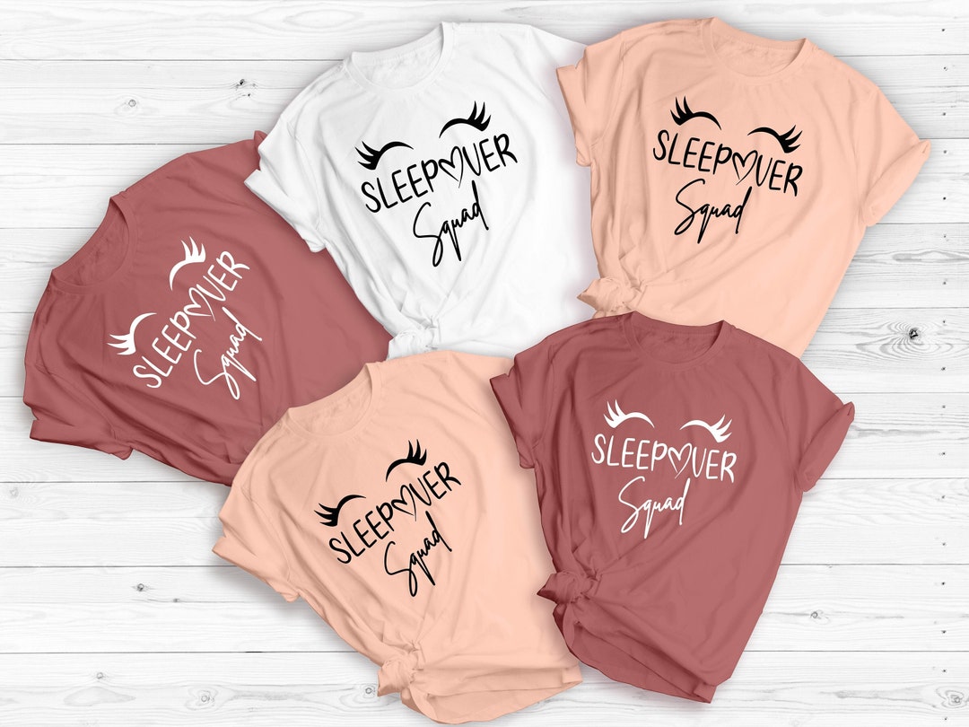Sleepover Squad Shirt: Girls Birthday Party Tee - Etsy