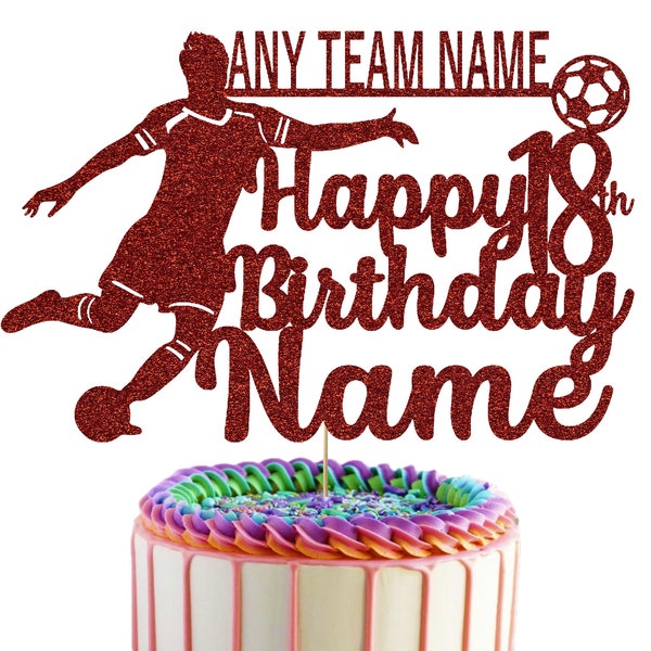 Football Team Cake Toppers - Etsy