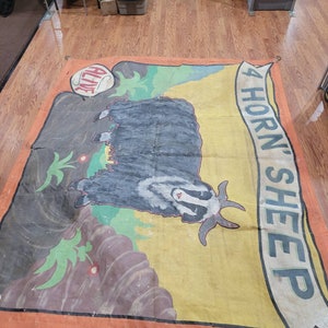 Large Antique Sideshow Banner 1920s - Etsy