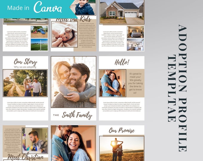 Modern Adoption Profile Book Template, Editable Template in Canva ...