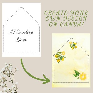 Blank A7 DIY Envelope Liner Templates on Canva Envelope Liner Templates ...