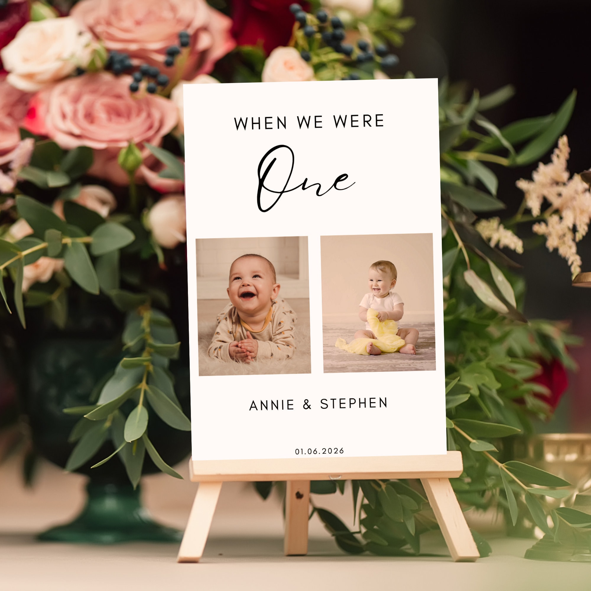 When We Were Age Wedding Table Number Signs, Printable Wedding Table ...