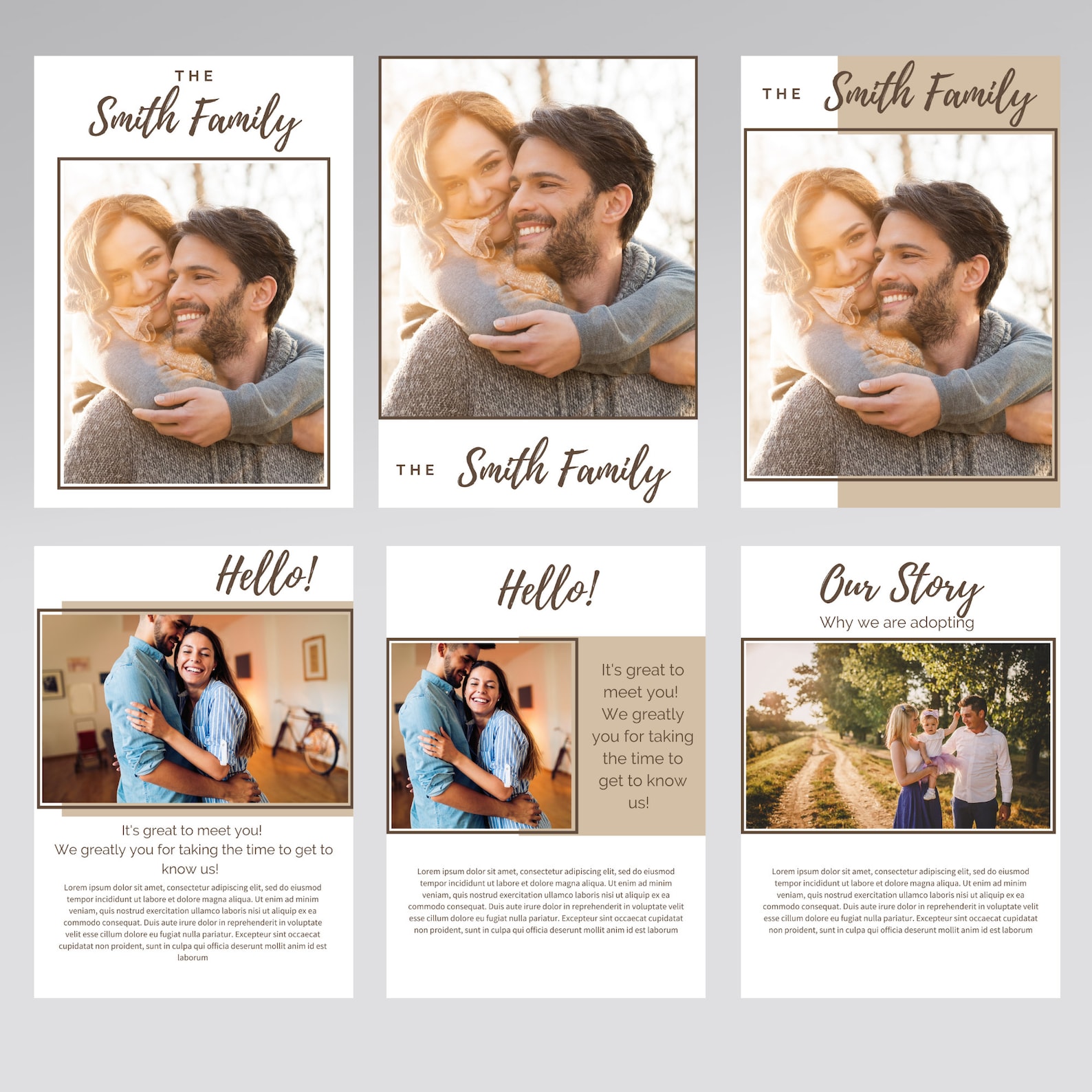 Editable Adoption Profile Template Canva, Modern Customizable Design ...