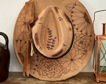 Custom Hand-burned Wool Hat - Etsy