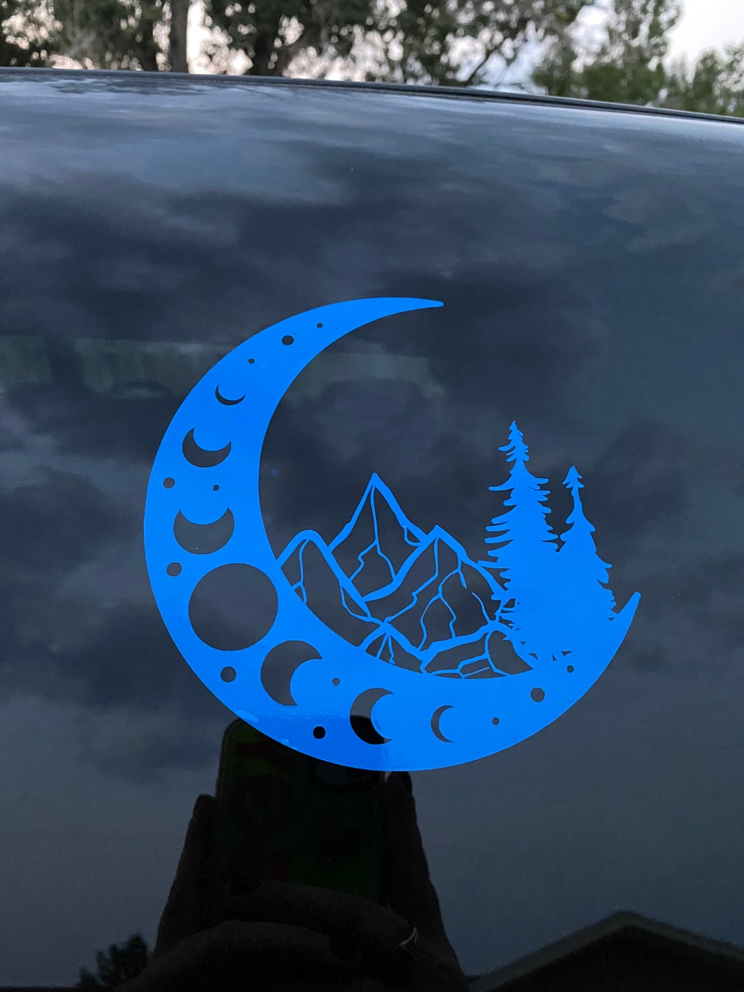 Celestial Moon Vinyl Decal for Windows, Tumbler Cups, Water Bottles ...