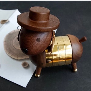 Gentleman Dog Calendar Creative Calendar Wood Dog - Etsy