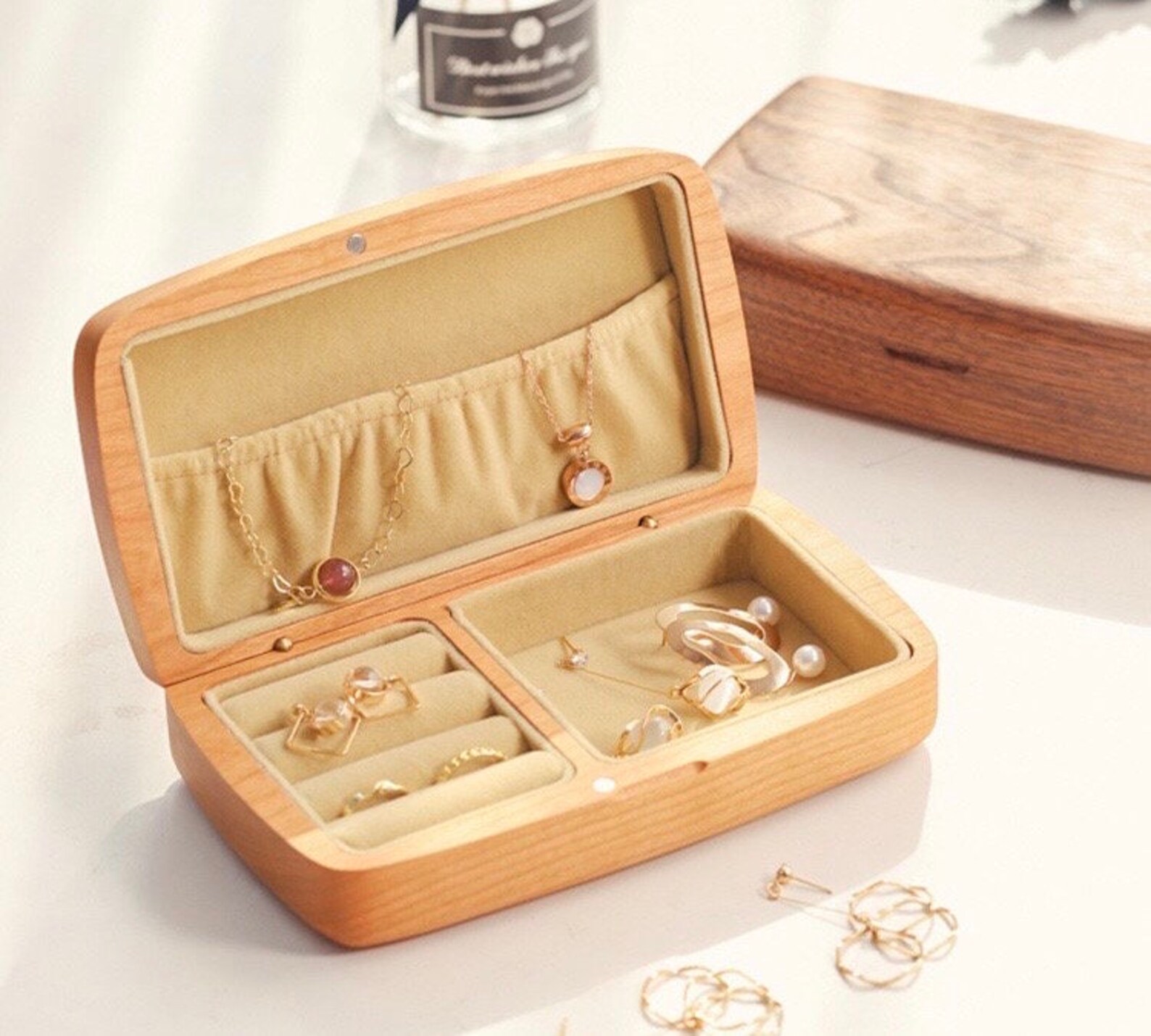 Jewel Box Jewelry Box Wood Box Jewelry Case Chocolate - Etsy