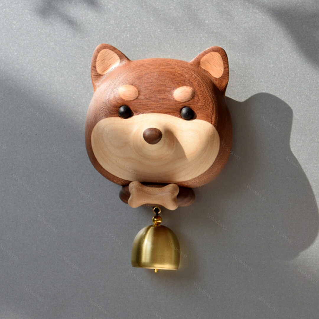 Shiba Dog Doorbell Creative Door Hanging Decor Creative Door Ornament ...