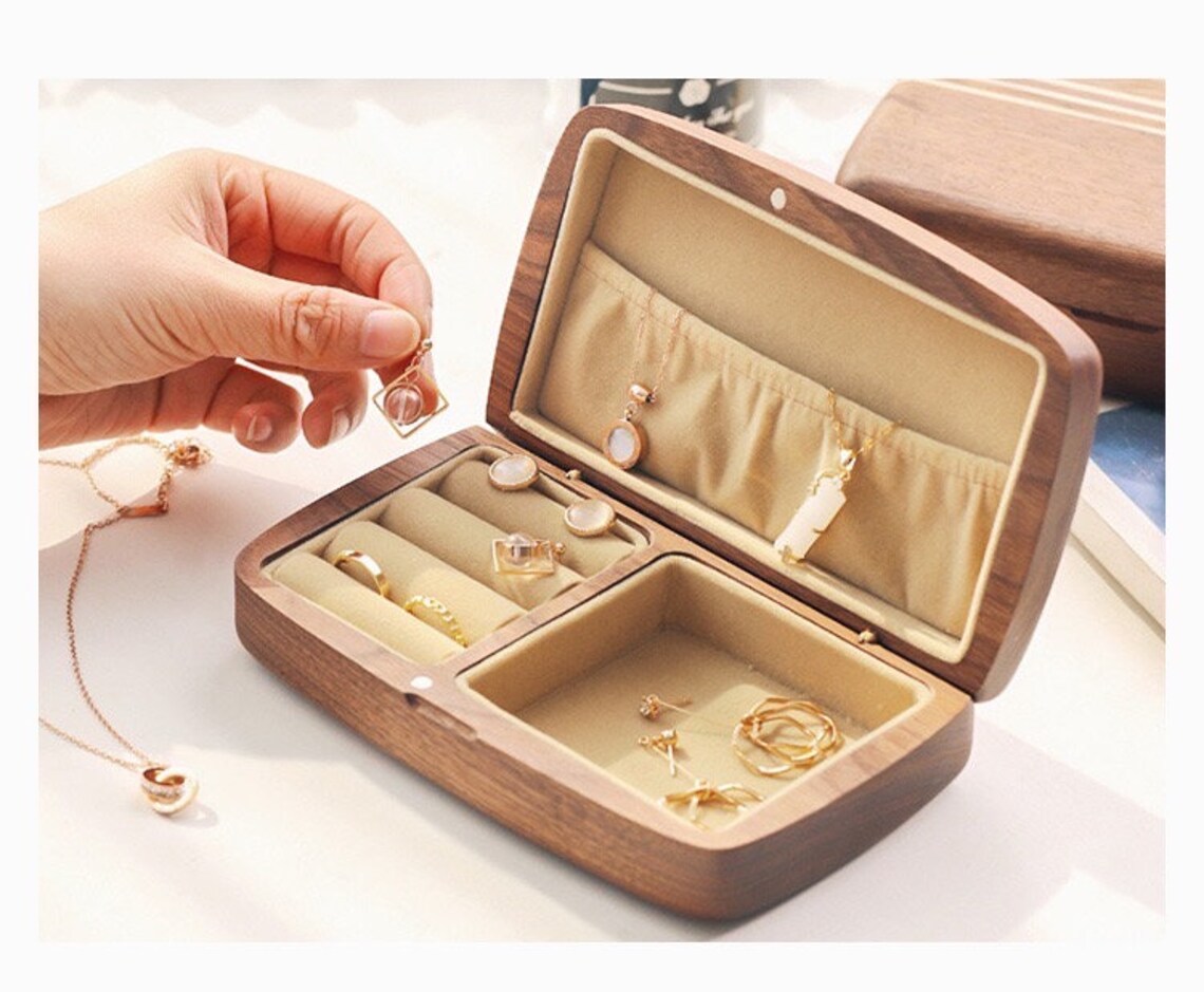 Jewel Box Jewelry Box Wood Box Jewelry Case Chocolate - Etsy