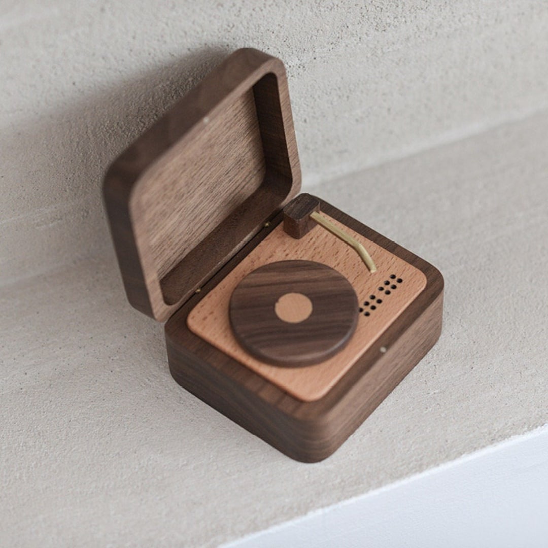 Engrave Letters Music Box, Vintage Octave Box, Personalized Music Box ...