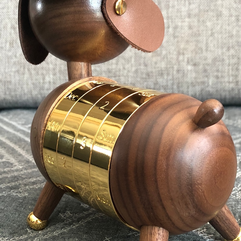 Gentleman Dog Calendar Creative Calendar Wood Dog | Etsy