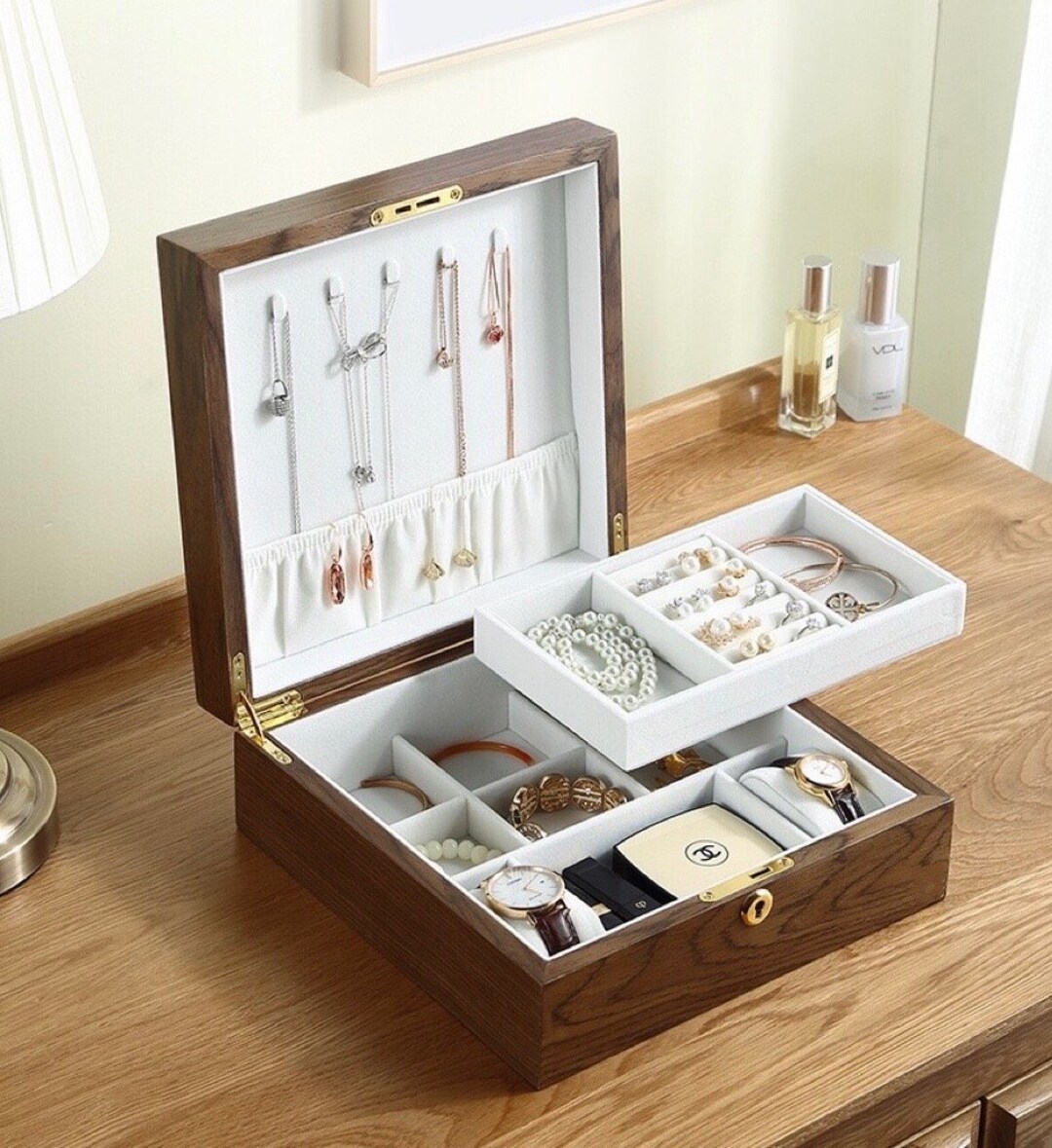 Key Lock Wood Box Jewel Box Jewelry Box Wood Jewelry Box - Etsy