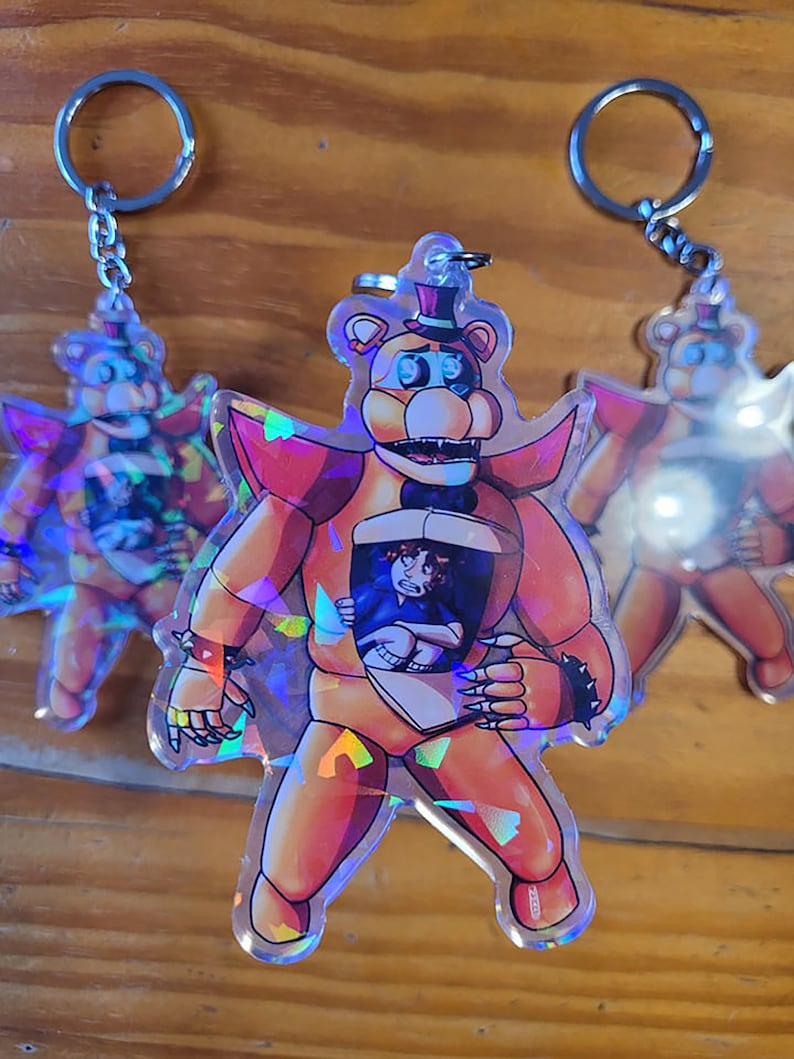 FNAF Glamrock Freddy/ Glamrock Chica Keychain Double-sided | Etsy