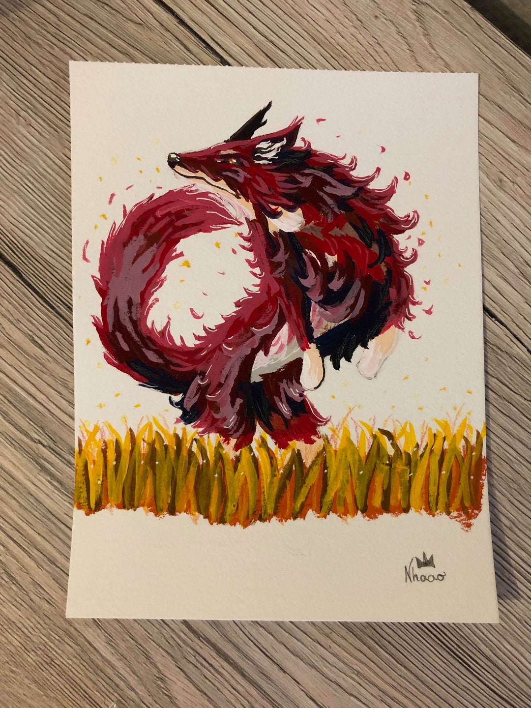 Full Color Wolf | UNIQUE Traditional Original Drawing - Etsy