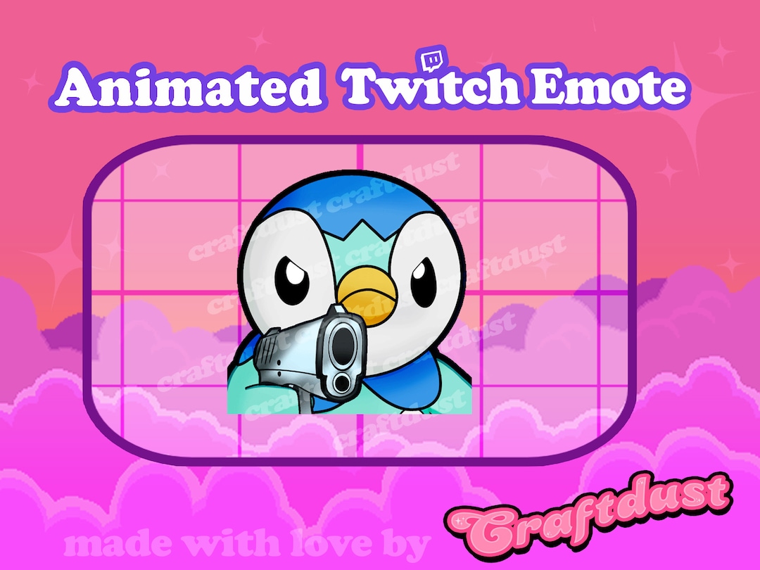 Twitch / Discord Animated Emote / Angry / Piplup Pokemon / Gun - Etsy ...
