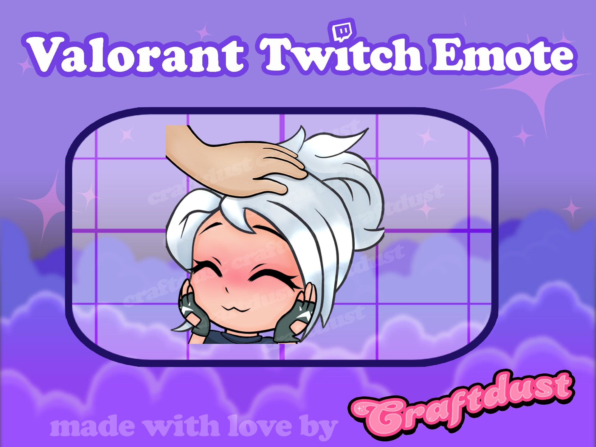 Pat / Good Girl Twitch / Discord Emote / Jett From Valorant / Cute - Etsy