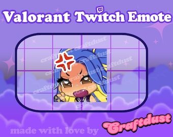 Premade Neon Rage Valorant Twitch Emote / Badge Discord P2U Instant ...