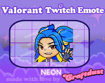 Wave / Hello / Twitch / Discord Animated Emote / Neon From - Etsy