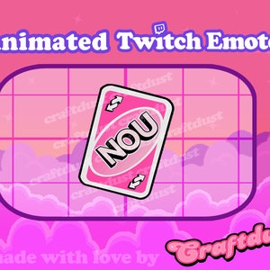 Twitch / Discord / Animated Emote / Uno Reverse / No U / Pink - Etsy ...