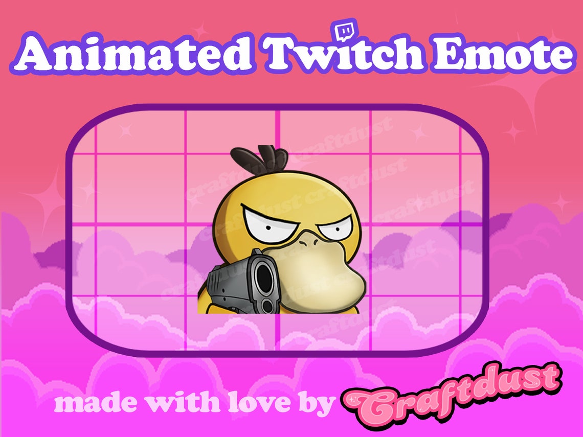 Twitch / Discord Animated Emote / Angry / Psyduck Pokemon / Gun - Etsy