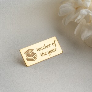 Personalized Teacher Jacket Lapel Brooch Pin, Teacher Name Lapel Brooch ...