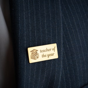 Personalized Teacher Jacket Lapel Brooch Pin, Teacher Name Lapel Brooch ...