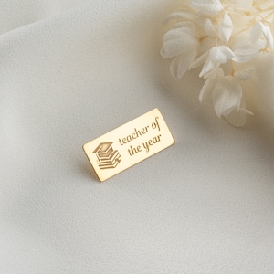 Personalized Teacher Jacket Lapel Brooch Pin, Teacher Name Lapel Brooch ...