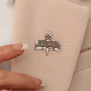 Personalized Logo Name Tag Company Badge Pin, Your Business Logo Name ...