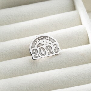 Personalized Graduation Label Pin, Class of 2023 Name Brooch, Senior ...