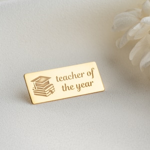Personalized Teacher Jacket Lapel Brooch Pin, Teacher Name Lapel Brooch ...