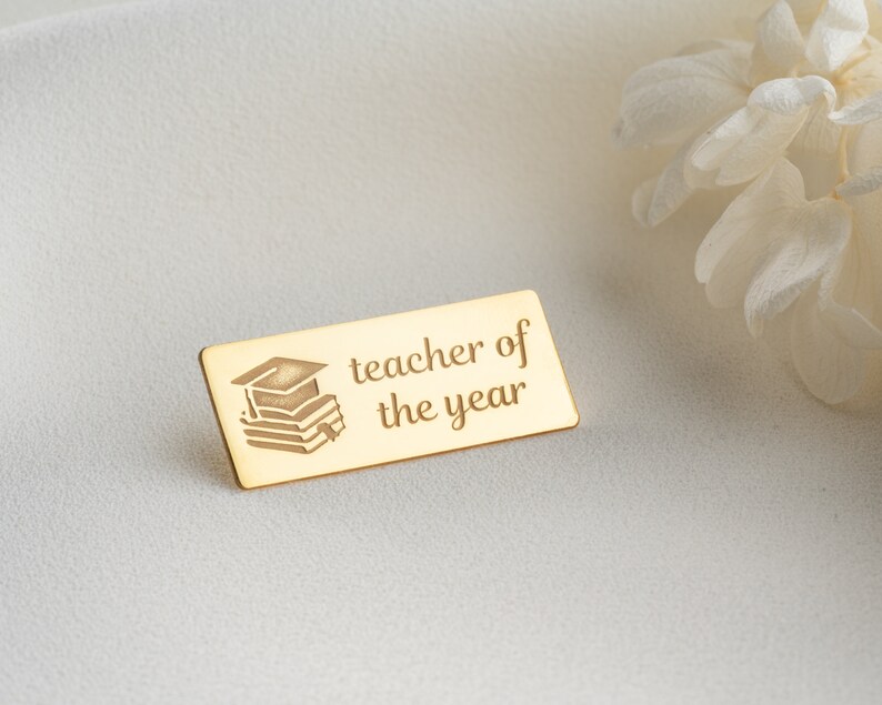 Personalized Teacher Jacket Lapel Brooch Pin Teacher Name - Etsy