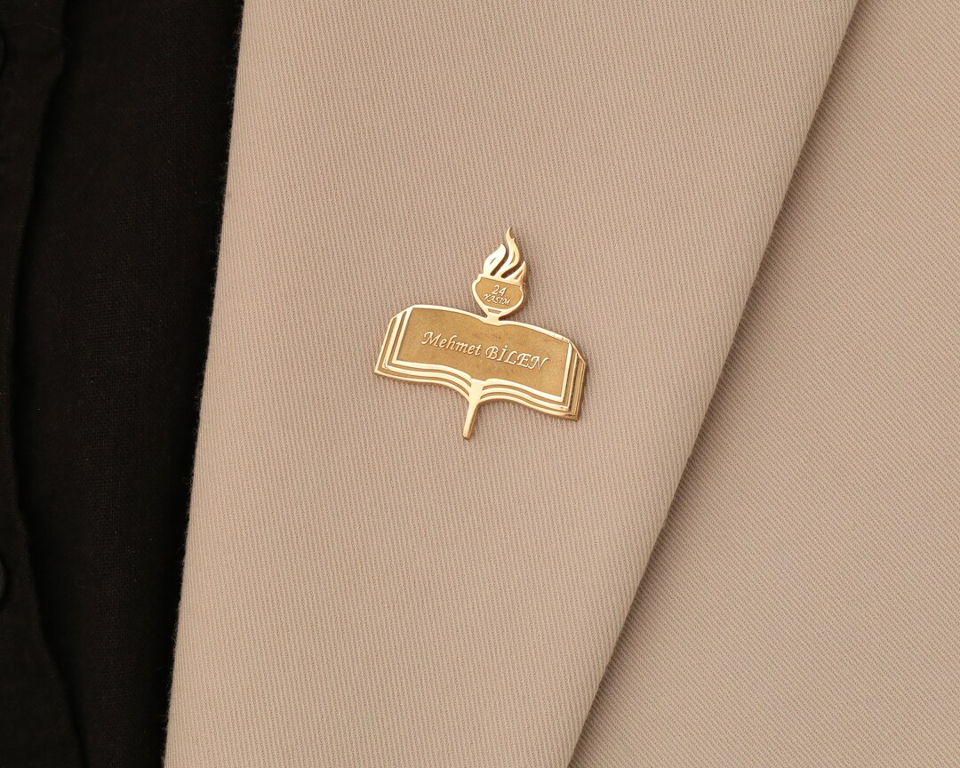 Personalized Logo Name Tag Company Badge Pin, Your Business Logo Name ...