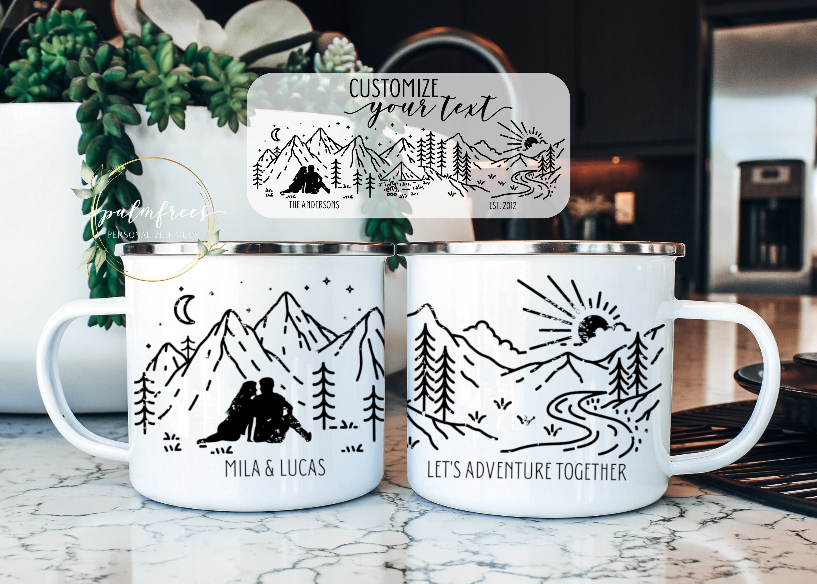 Couples Tin Camping Mugs - Etsy