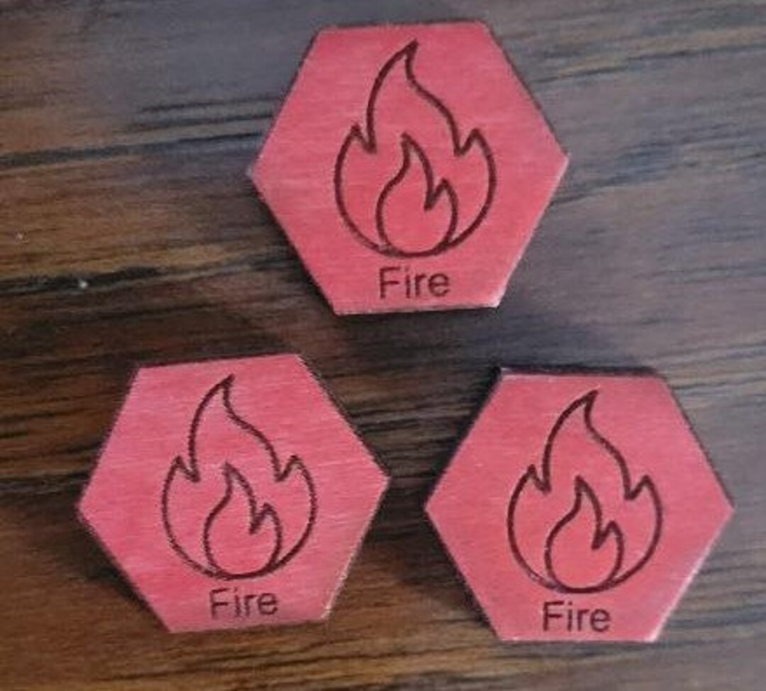 Fire and Smoke Tokens/battletech/dungeons and Dragons - Etsy
