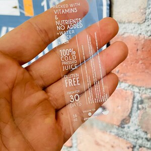 White Ink Product Labels, Any Size Transparent White Ink Stickers, Any ...