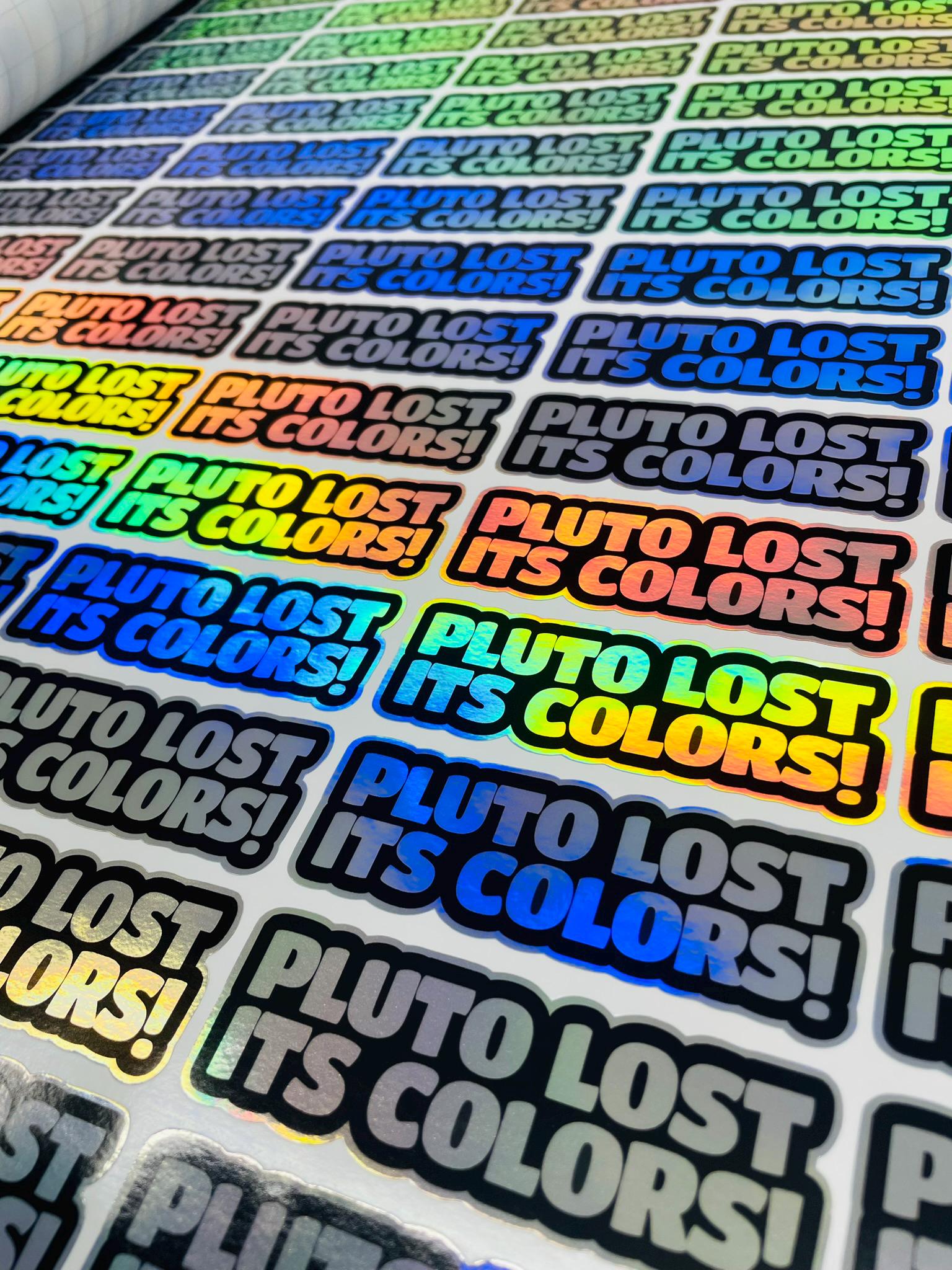 Square Rainbow Holographic Vinyl Stickers – Bulk Shiny Holo Labels ...
