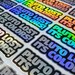 Square Rainbow Holographic Vinyl Stickers – Bulk Shiny Holo Labels ...