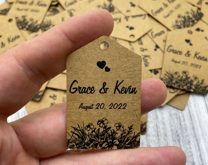 Fancy Tags, 50 Tags, String Included, Kraft Tags, Tags, Wedding Favor ...