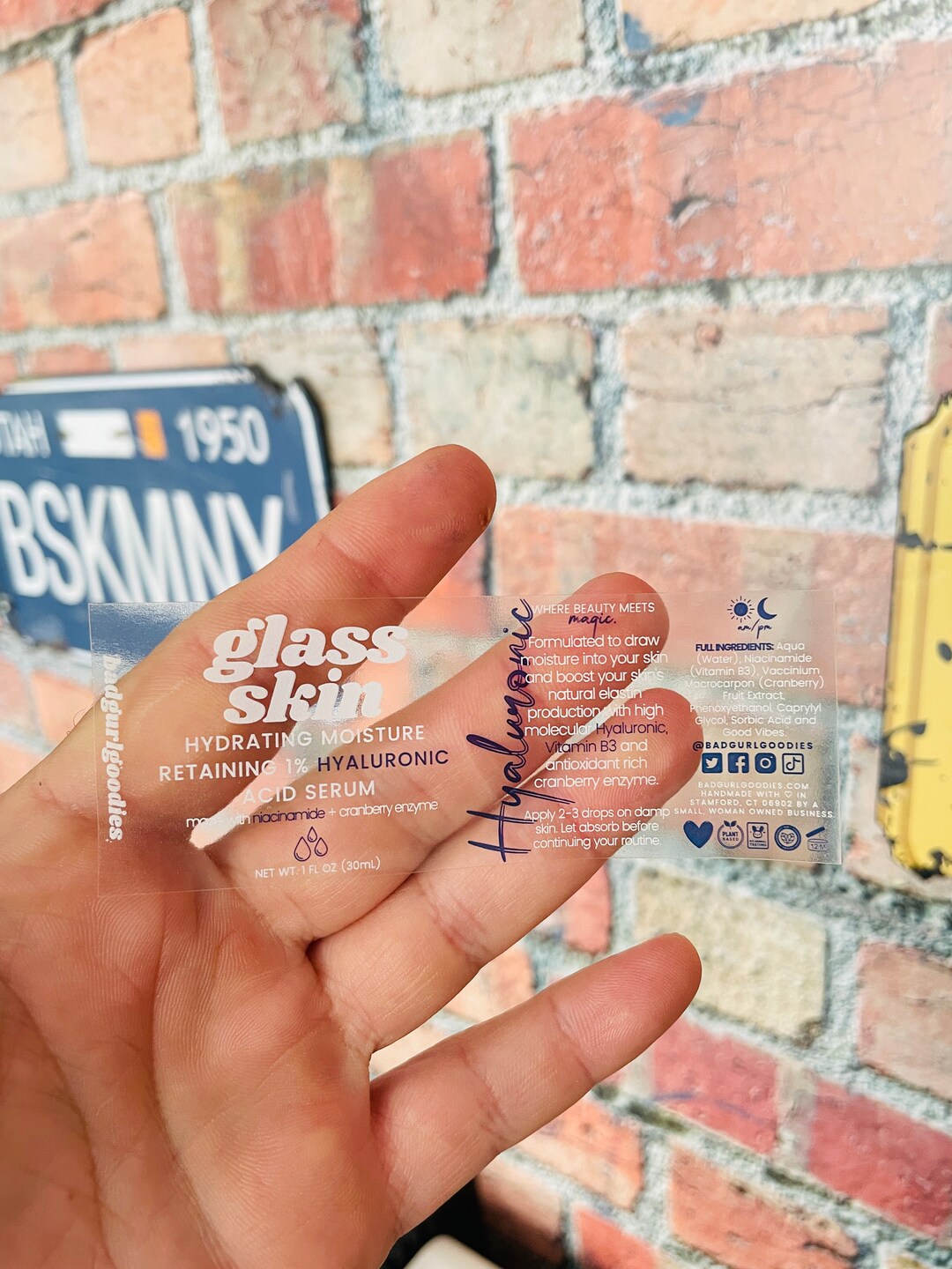 White Ink Product Labels, Any Size Transparent White Ink Stickers, Any ...