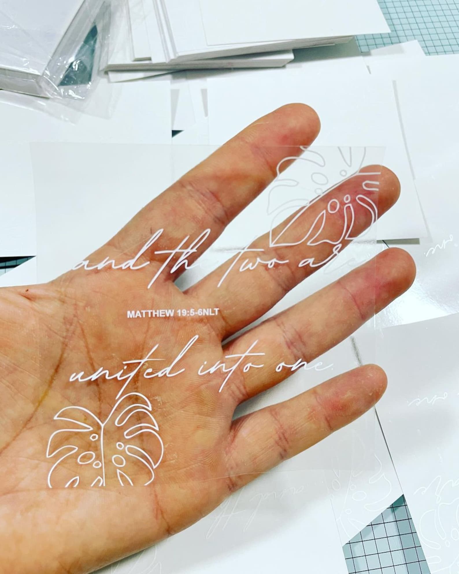 Custom White Ink Clear Stickers, White Ink Transparent Stickers ...