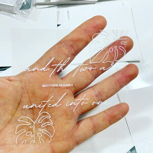 Custom White Ink Clear Stickers, White Ink Transparent Stickers ...