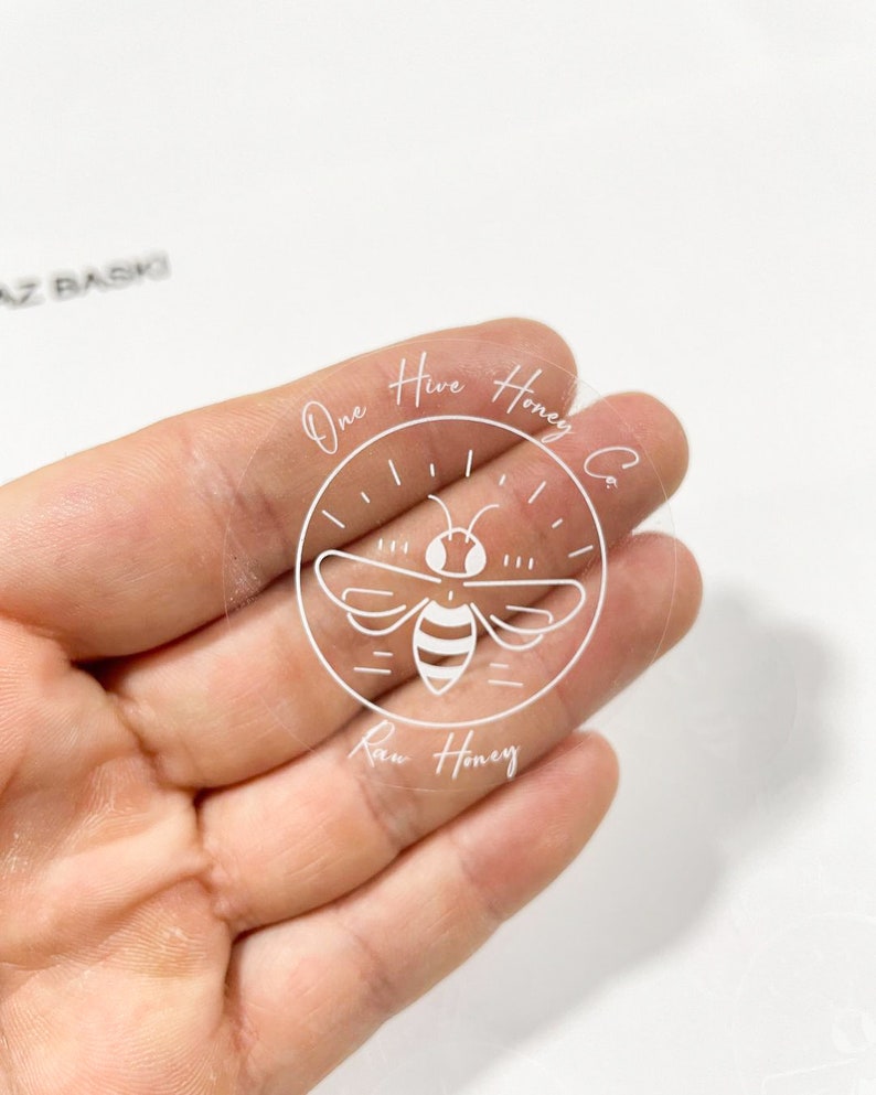 Custom White Ink Clear Stickers, White Ink Transparent Stickers ...