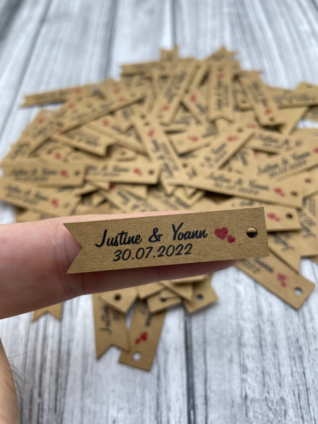 Personalized Die Cut Wedding Kraft, Custom Wedding Kraft Tags, Kraft ...
