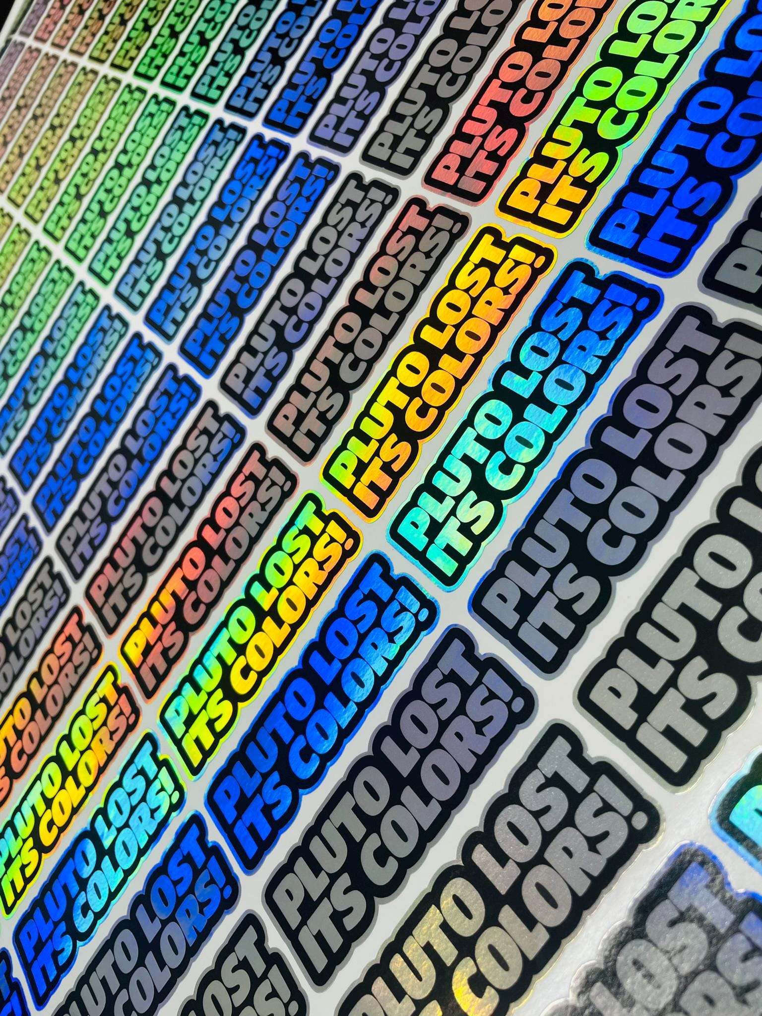 Square Rainbow Holographic Vinyl Stickers – Bulk Shiny Holo Labels ...
