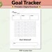 Printable Goal Tracker, Digital Download, Habit Tracker, Monthly Goal ...